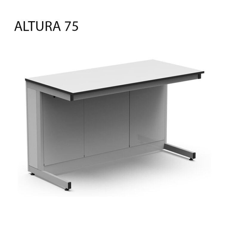 Mesa de laboratorio Mural con paneles altura 75.