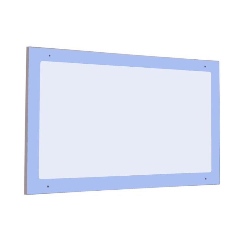 Espejo embutido de identidad. Mobiliario escolar.